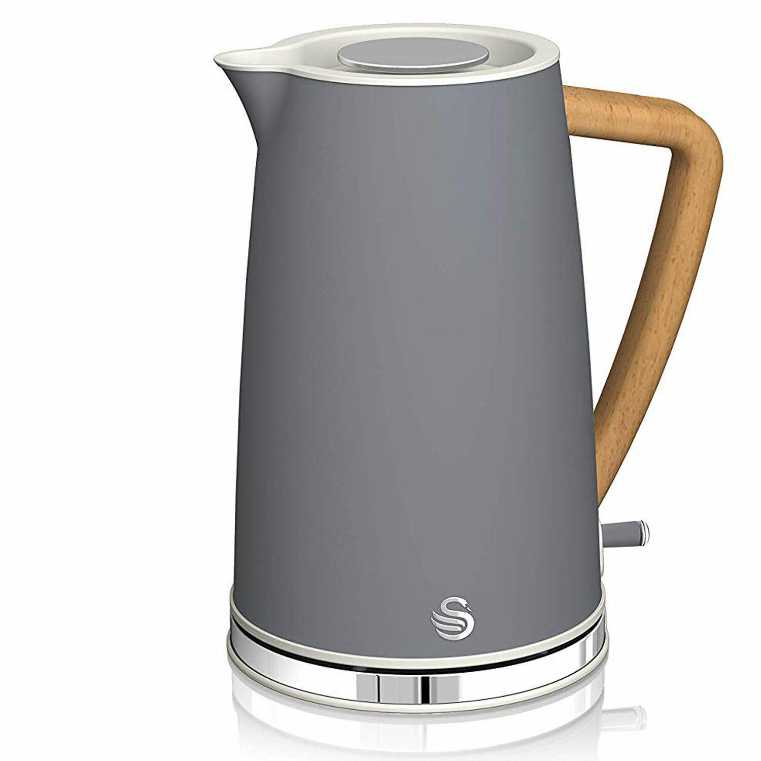 Swan Nordic 1.7L Jug Kettle Wood Effect Handle 3kw Rapid Boil, Grey ...
