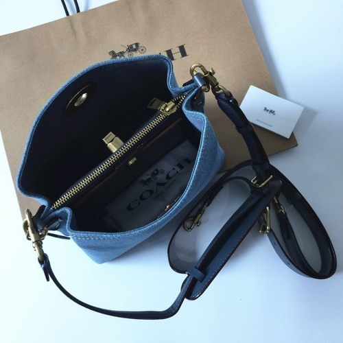 CS241 Denim Bucket Bag Willow Brass Indigo Color Women's Brand New Unused | eBay