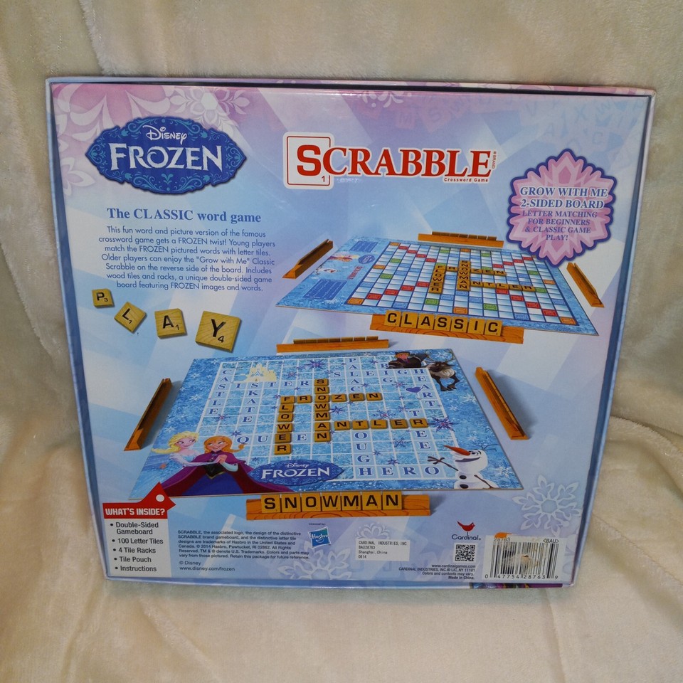 Disney Frozen Scrabble Board Game, 2 Sided Board Game Complete, Nice ...
