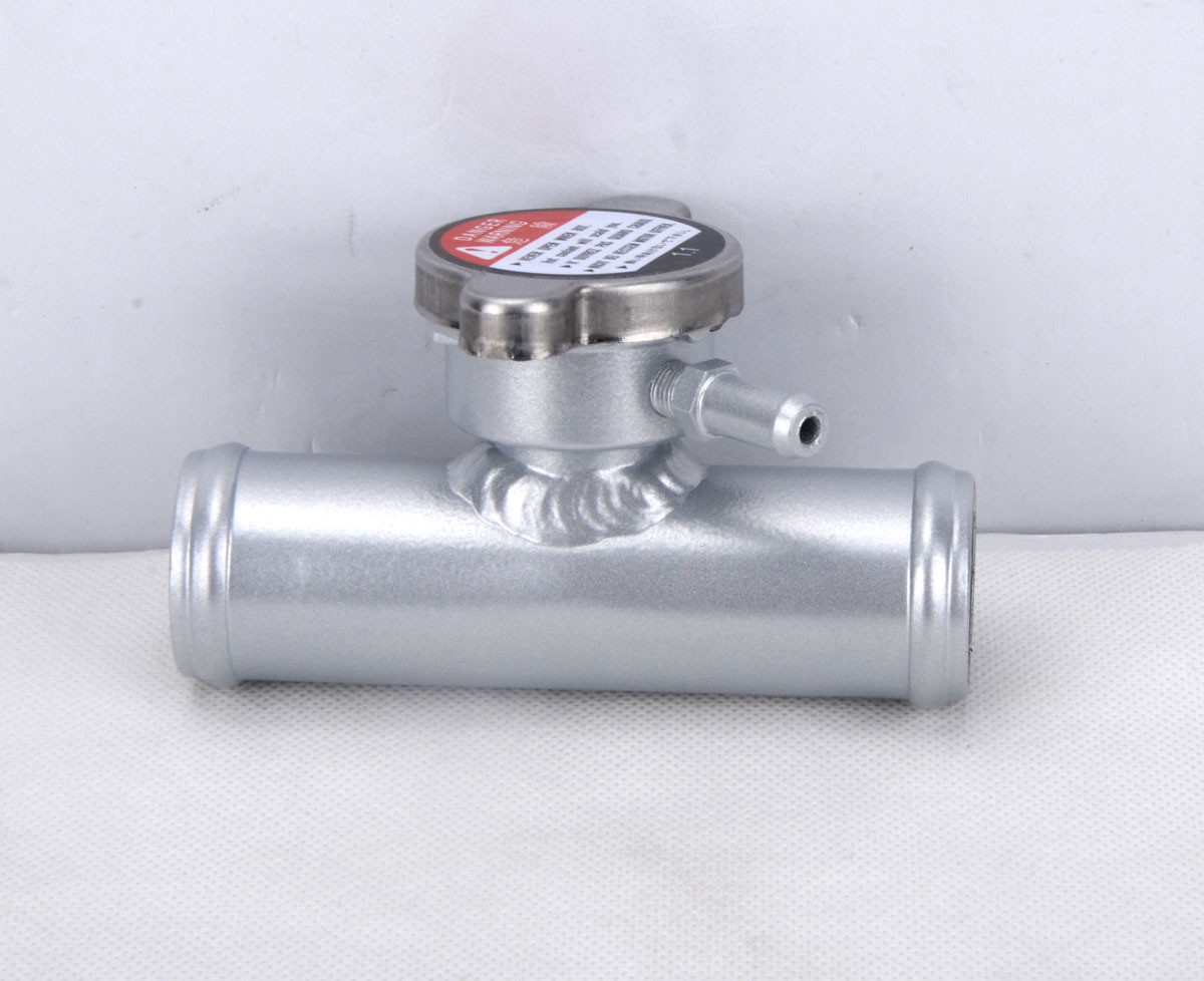 38mm 1-1/2" O.D Aluminum Inline Radiator Filler Neck With Cap Silver 45 ...