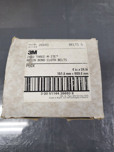 3M Resin Bond Cloth Belt 26693 4x24 P50x (5 Pack) NOS | eBay