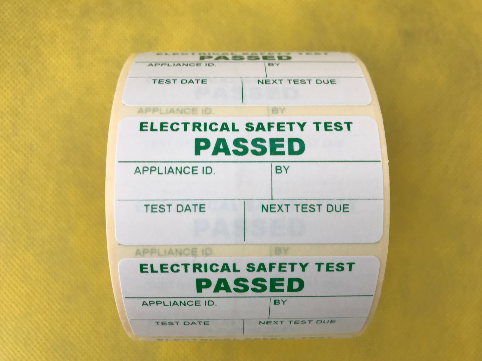 100 PAT Test Pass stickers label passed Portable Appliance Testing ...