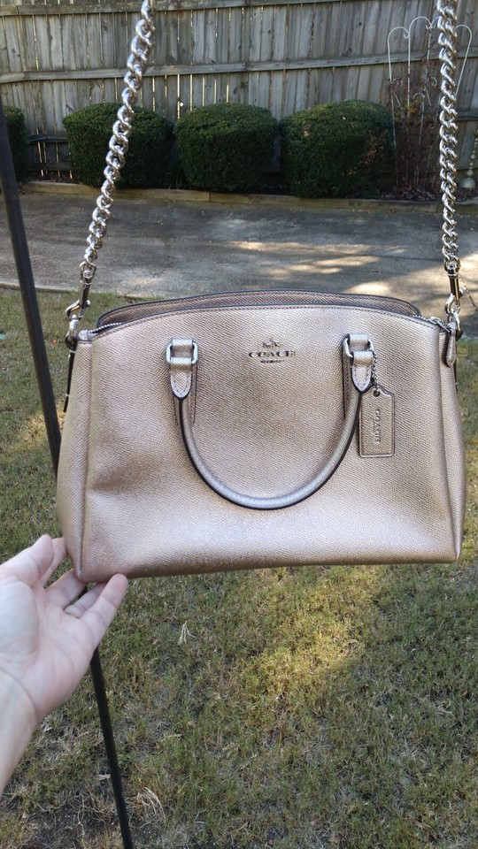 COACH Crossbody Shoulder Handbag Pebble Leather F32165 SV/PLATINUM SAGE ...