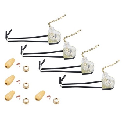 4Pack 125V/250V 5cm/1.9" Ceiling Fan Light Wall Light Chain Type Pull ...