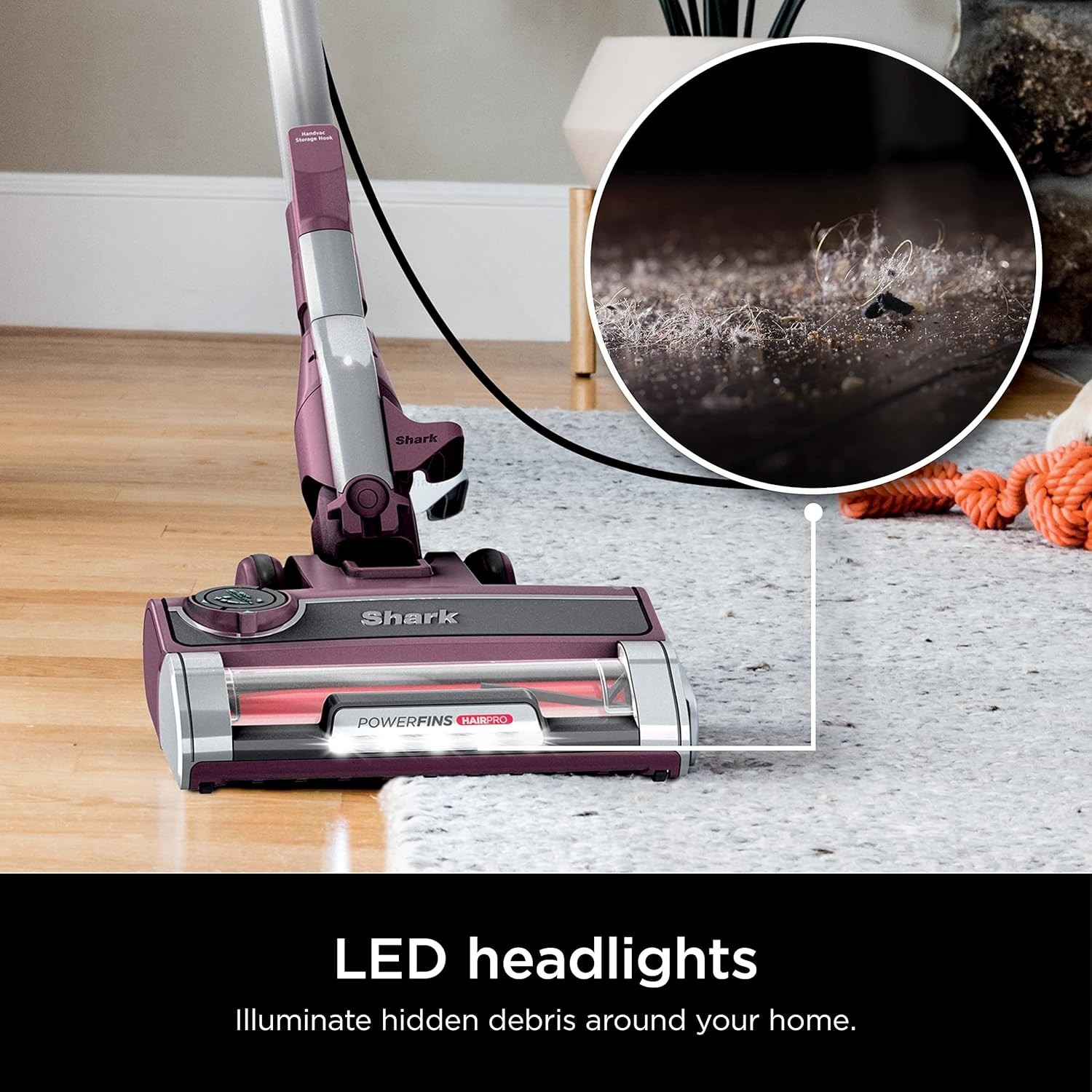 Shark HZ702 UltraLight Corded Stick Vacuum PowerFins Self-Cleaning ...