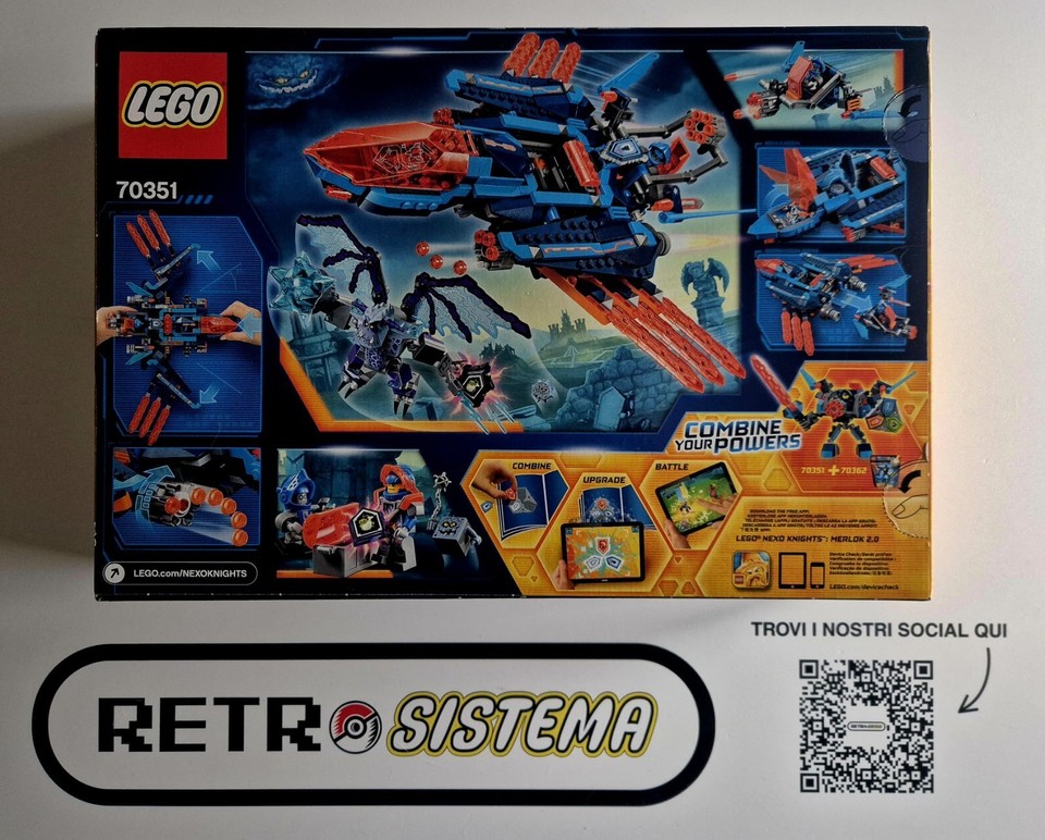 LEGO 70351 Nexo Knights Clay's Falcon Fighter Blaster NUOVO sigillato ...