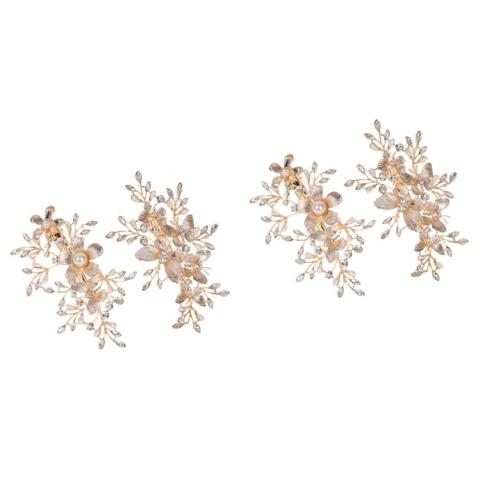 4 pcs Wedding Bride Hair Clips Wedding Clips Rhinestone Bridal Hair ...