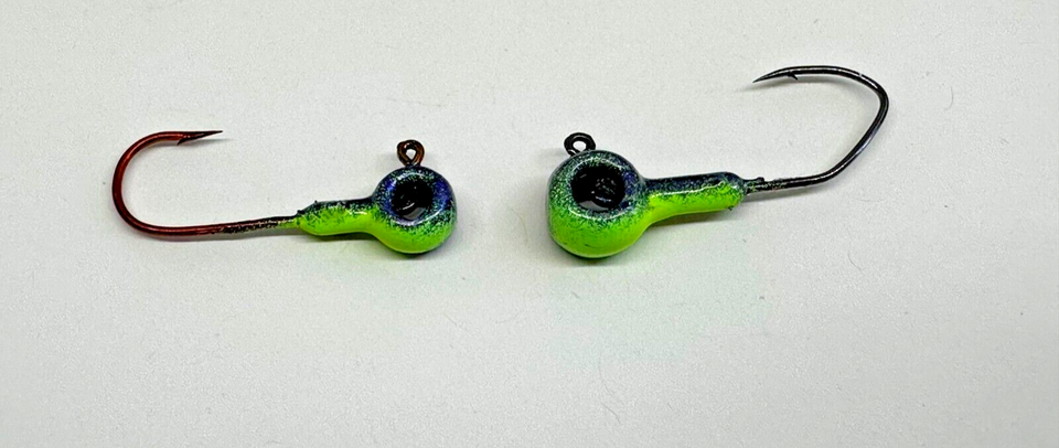 Crappie jig heads 1/16oz nibbles, slab bite, Powerbait Scent holder jig ...