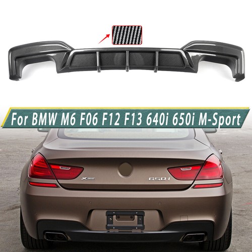 Carbon Look Rear Bumper Diffuser For BMW F06 F12 F13 640i 650i M Sport ...