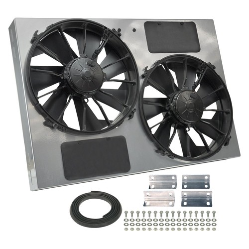 Derale Performance Dual Electric Radiator Fan w Powdercoated Steel ...