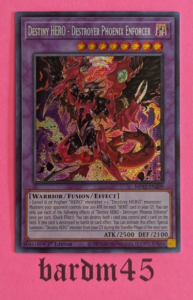 Destiny Enforcer Yugioh Destiny HERO Deck Stratos Destroyer Phoenix