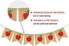 Apples Banner Burlap Fall Winter Party Decoration Classroom Decor ...