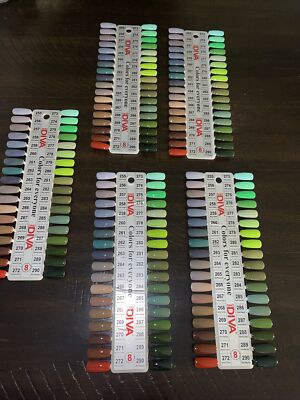 5-DND Diva 08 Color Chart Gel Polish Color Sample Chart Palette Display ...