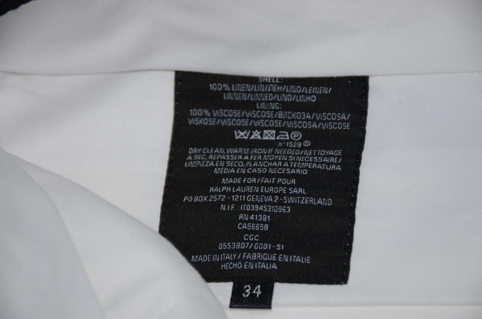 Ralph Lauren Black Label Made in Italy 100% Linen Dress Pants | eBay
