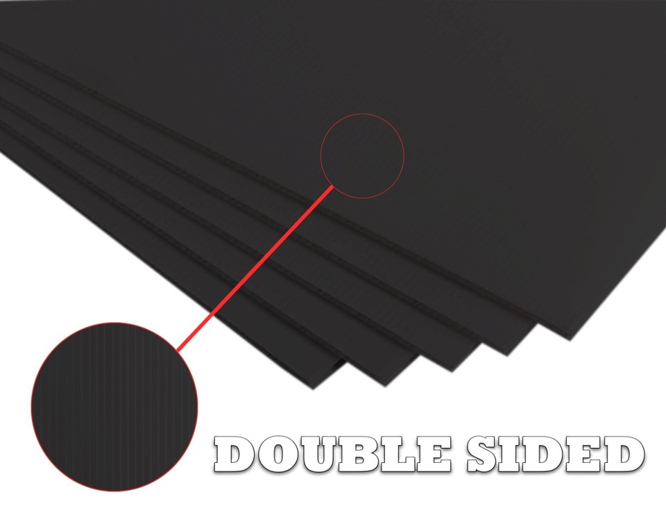 4mm Corrugated Plastic Sheets 18x24 24x36 24x48 36x36 Many Colors ...