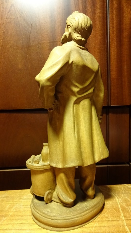 ANTIQUE 10" ANRI HAND CARVED WOOD DOCTOR PHYSICIAN SURGEON STATUE ...