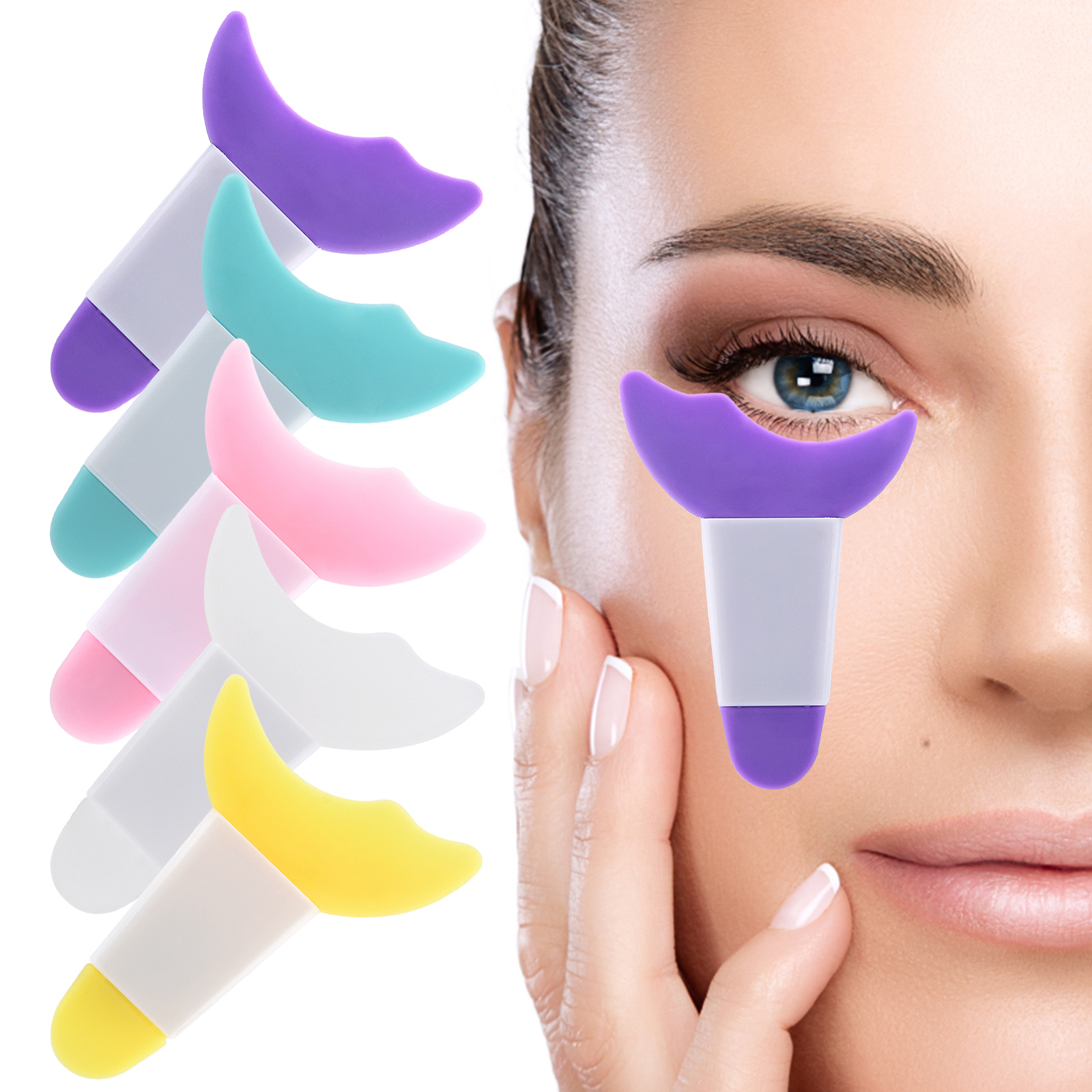 Portable Guide Shield Soft Silicone Mascara Guard For Eyelash Eyeliner ...