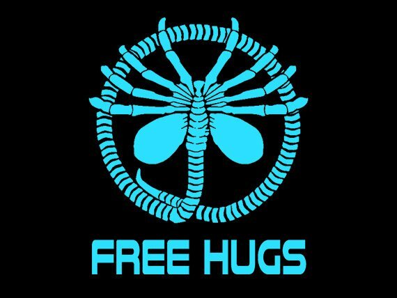 Brand New ALIEN FREE HUGS TSHIRT Face Hugger Horror Movie SM-3XL | eBay