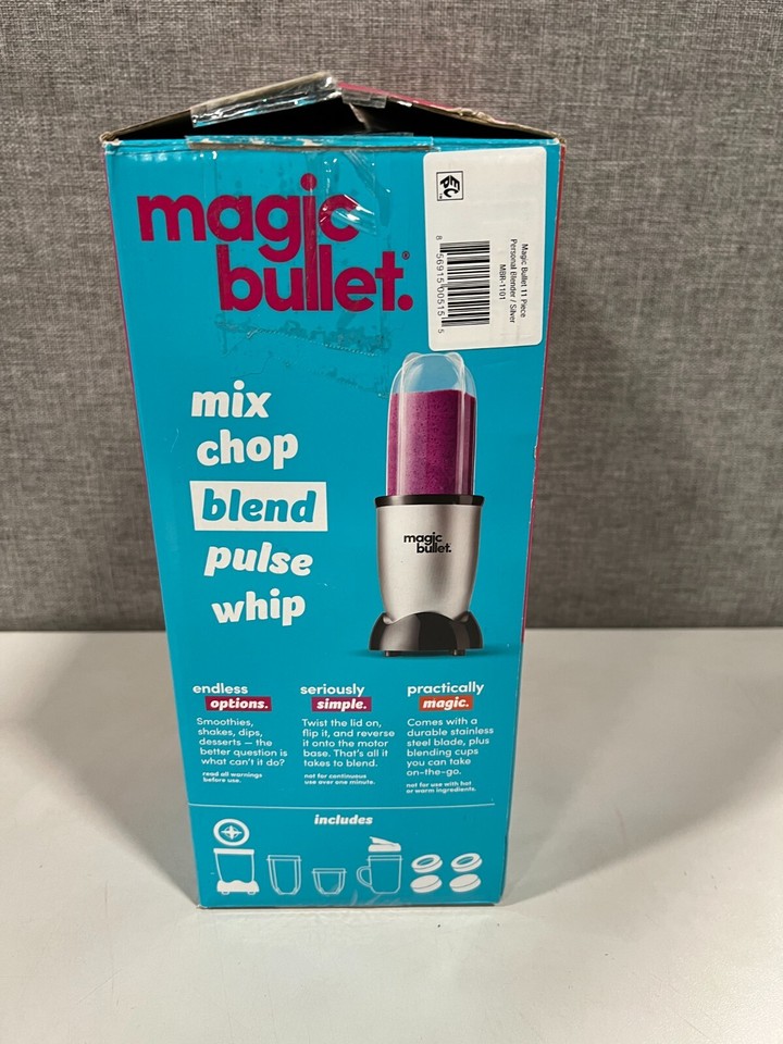 Magic Bullet® 11 Piece Personal Blender MBR-1101 – Silver / Black | eBay