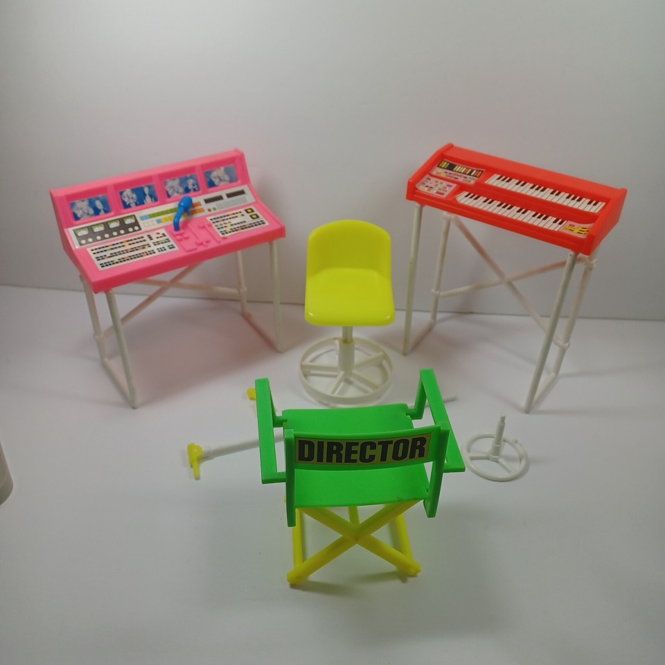 1986 Barbie Rockers Doll RECORDING STUDIO Playset Keyboard Mixer ...