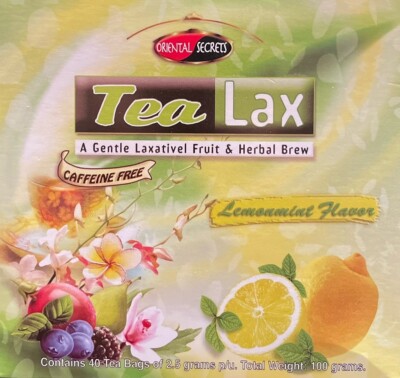 Tea Lax A Gentle Laxative Lemon Flavor & Herbal brew 40 bags Kosher | eBay