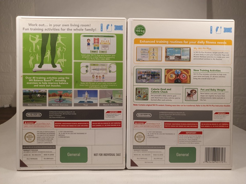 Wii Fit & Wii Fit Plus Games with Manuals - Nintendo Wii Fit Bundle PAL ...