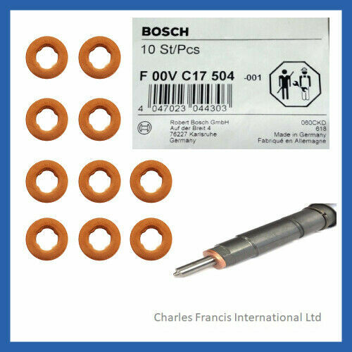 FOR FIAT - GENUINE BOSCH DIESEL INJECTOR WASHER SEAL x 10 F00VC17504 ...