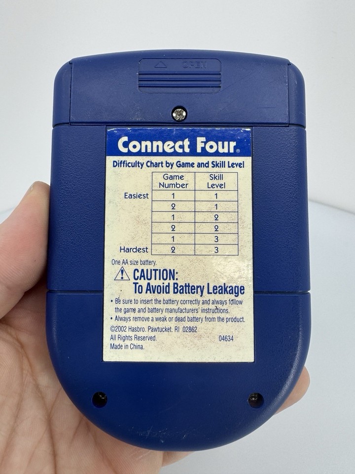 Connect Four Electronic Handheld Travel Game Hasbro 2002 Tested Working ...
