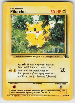 Pikachu Common Jungle 60/64 Pokemon | eBay
