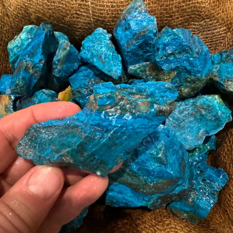 1000 Carat Lots of Blue Opalina Rough + a FREE faceted Gemstone *VERY ...