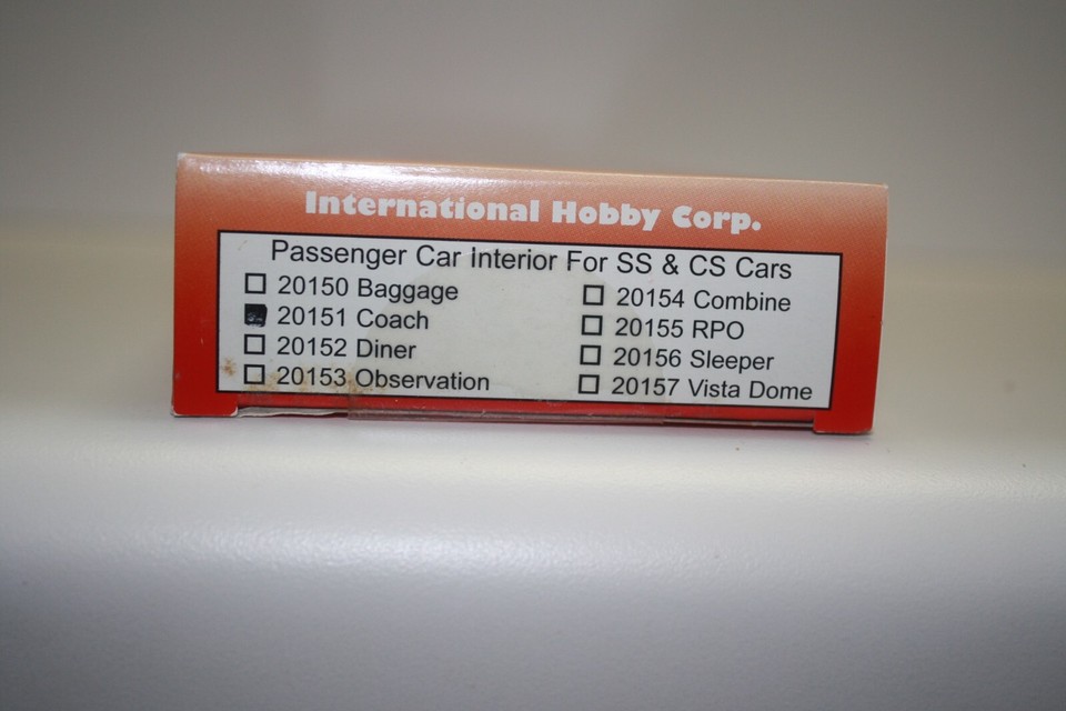 INTERNATIONAL HOBBY IHC HO SCALE Passenger car Interiors COACH Lot 36 ...