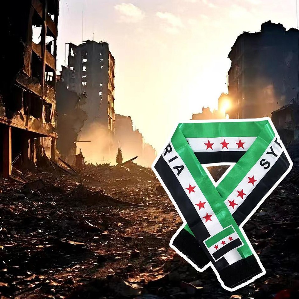 Syria Syrian Country Lightweight Flag Printed Style Scarf 135cm/5314 ...