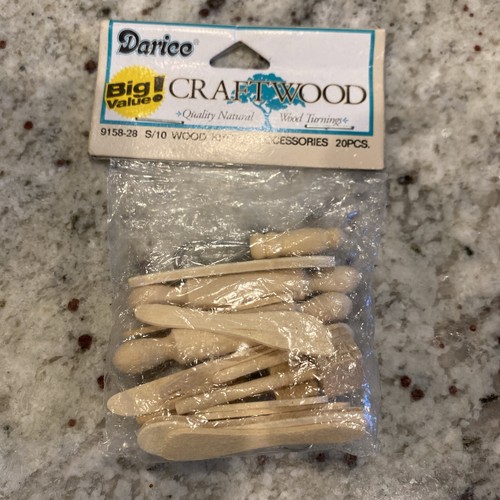 NIP VTG Darice Unfinished Dollhouse Miniature Country Kitchen - 20 ...