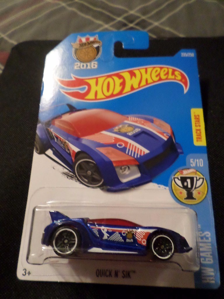 HW HOT WHEELS 2016 HW GAMES #5/10 QUICK N' SIK BLUE HOTWHEELS VHTF | eBay