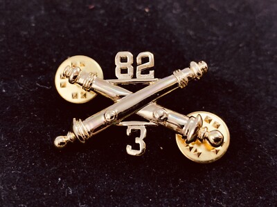 🌟US Army 82nd 3/82 Field Artillery Crossed Cannon Hat Lapel Tie Pin, 1 ...