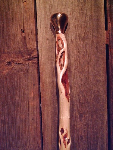 BRASS HAME pear knob handle walking stick diamond willow shaft custom ...