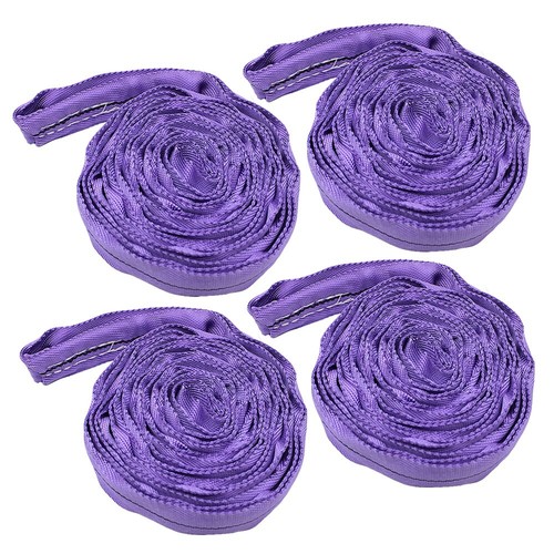 4 Pack 9' Endless Loops Round Sling Crane Recovery Strap Lifting Tow Pull Purple | eBay