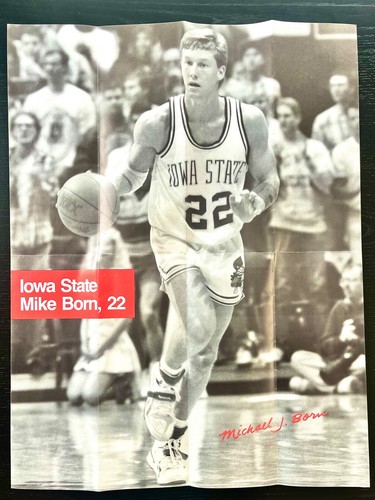 Vintage Iowa State Cyclones Mike Born Basketball Poster/Program 1989 ...