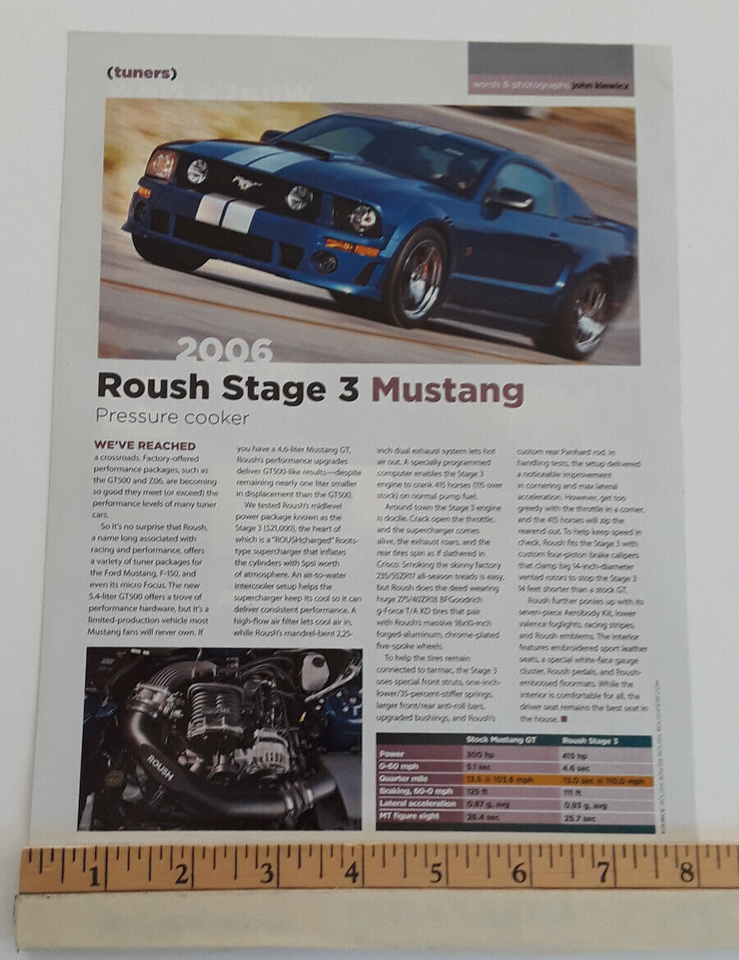 2006 ROUSH STAGE 3 MUSTANG ORIGINAL ARTICLE | eBay