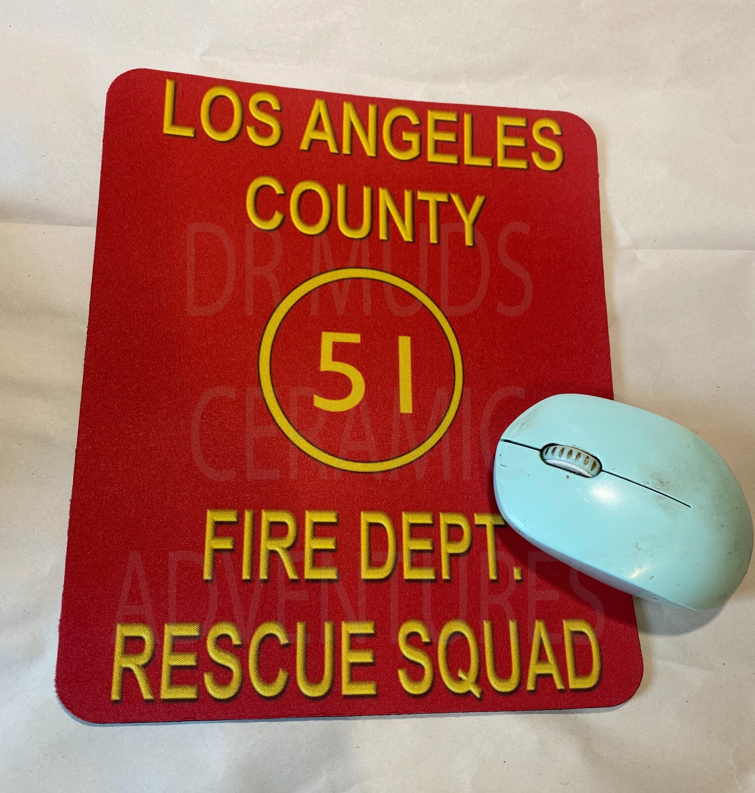 Cool Squad 51 Firefighter LA COUNTY Station 51 mousepad EMERGENCY mouse ...