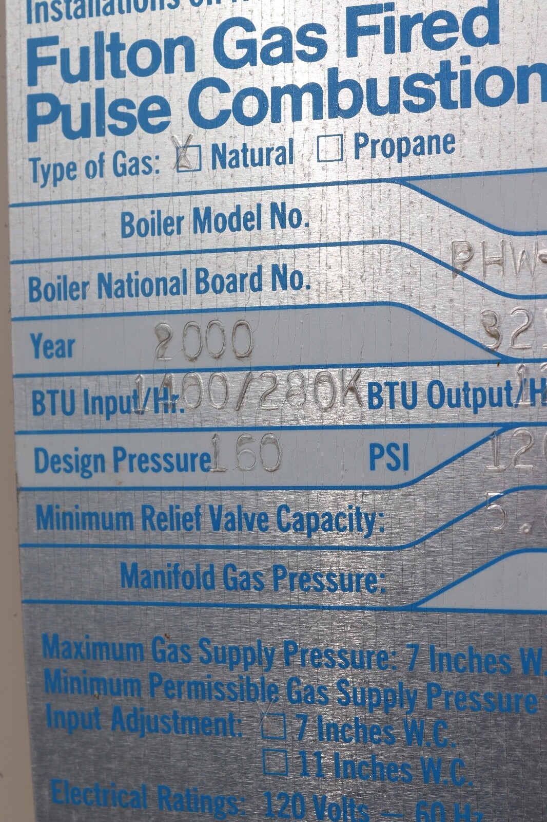 Fulton Pulse Combustion Boiler PHW-1400SM | eBay