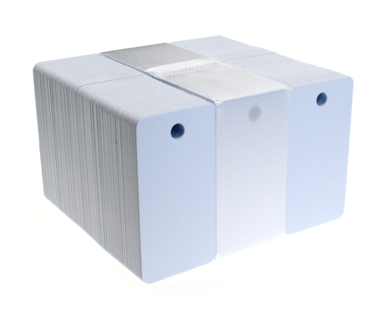 Premium White PVC 3 UP KEY TAG Breakaway Plastic Fob Blank CR80 Cards ...