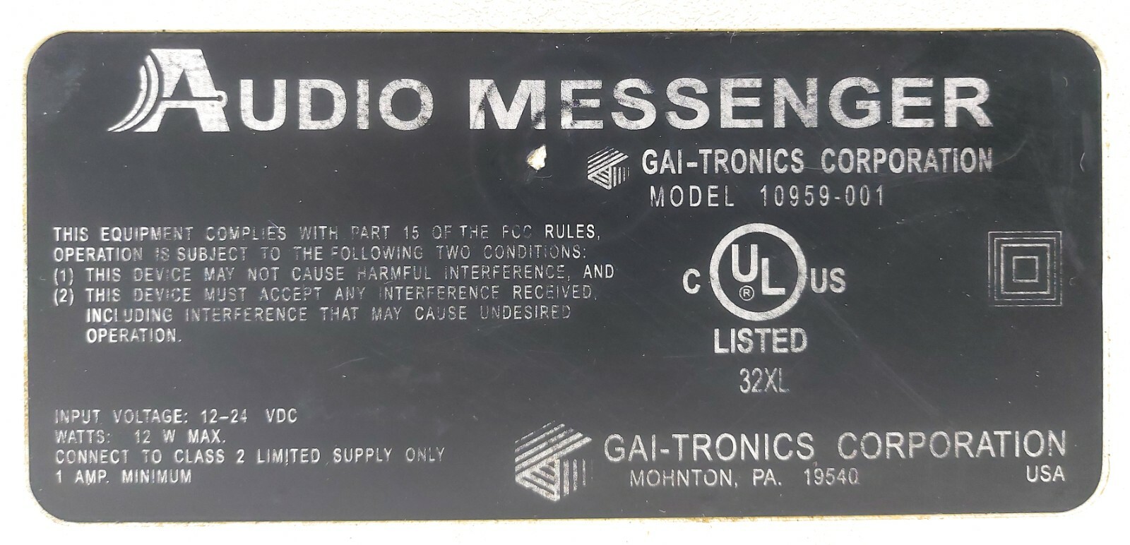 Gai-Tronics 10959-001 Audio Messenger Interface 8808 6111146538808| eBay