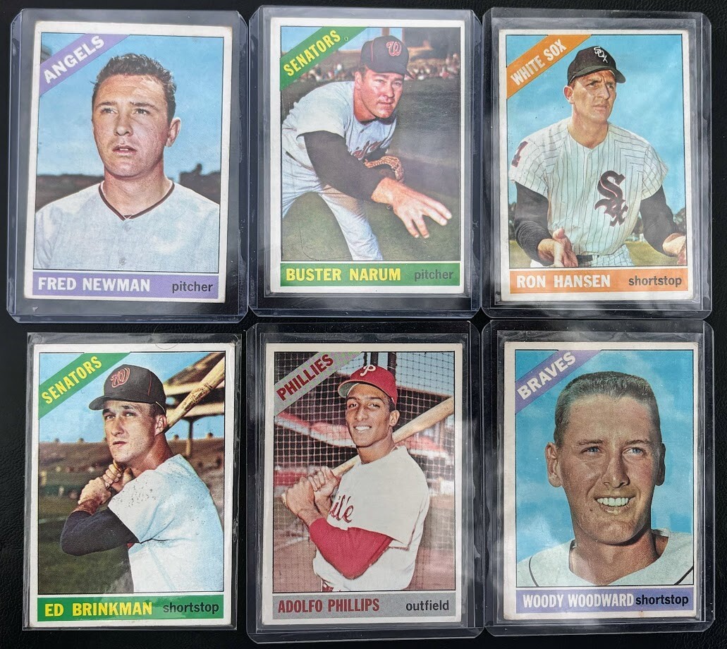 1966 TOPPS BASEBALL CARDS Collectible Old BALL Card LOT OF 6 Exact ...