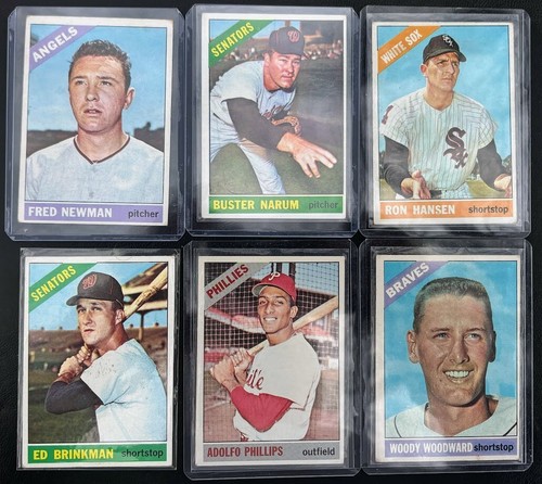 1966 TOPPS BASEBALL CARDS Collectible Old BALL Card LOT OF 6 Exact ...
