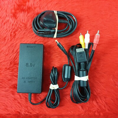 ps2 POWER SUPPLY + AV Lead For PS2 Slim Sony AC Mains Adapter Cable ...