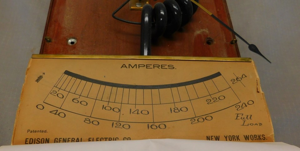 Thomas Edison's Edison System Ampere Meter 260 Amp Meter c. 1890 ...