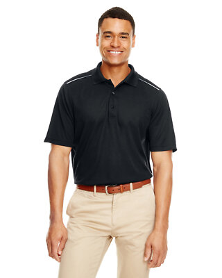 Pack Of 2 CORE365 88181R Mens Radiant Pique Polo With Reflective Piping ...