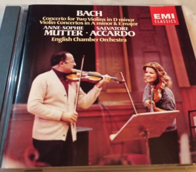 BACH 1 NM CD CONCERTO FOR TWO VIOLINS MUTTER ACCARDO EMI 1991 GERMANY ...