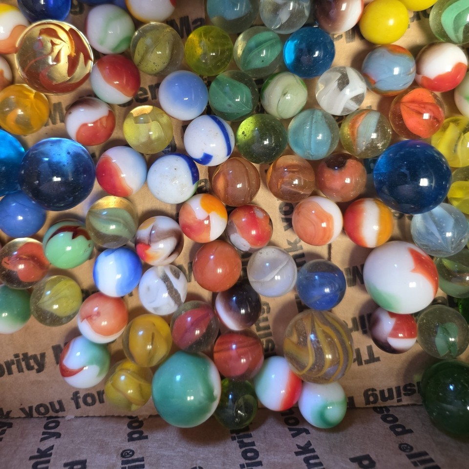 Vintage Machine Made Marbles 2.5lb Lot Mixed Marbles | eBay